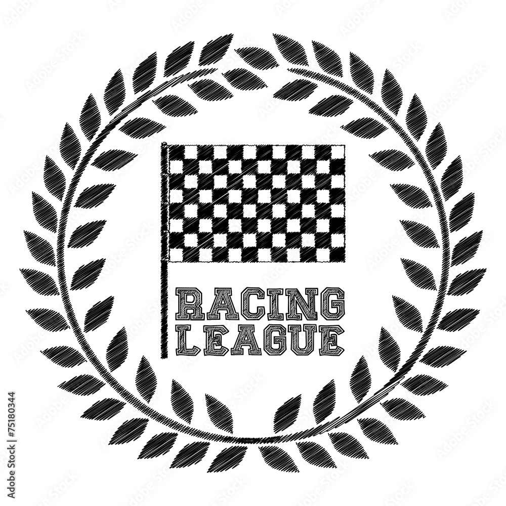 Race design, vector illustration. Stock Vector | Adobe Stock