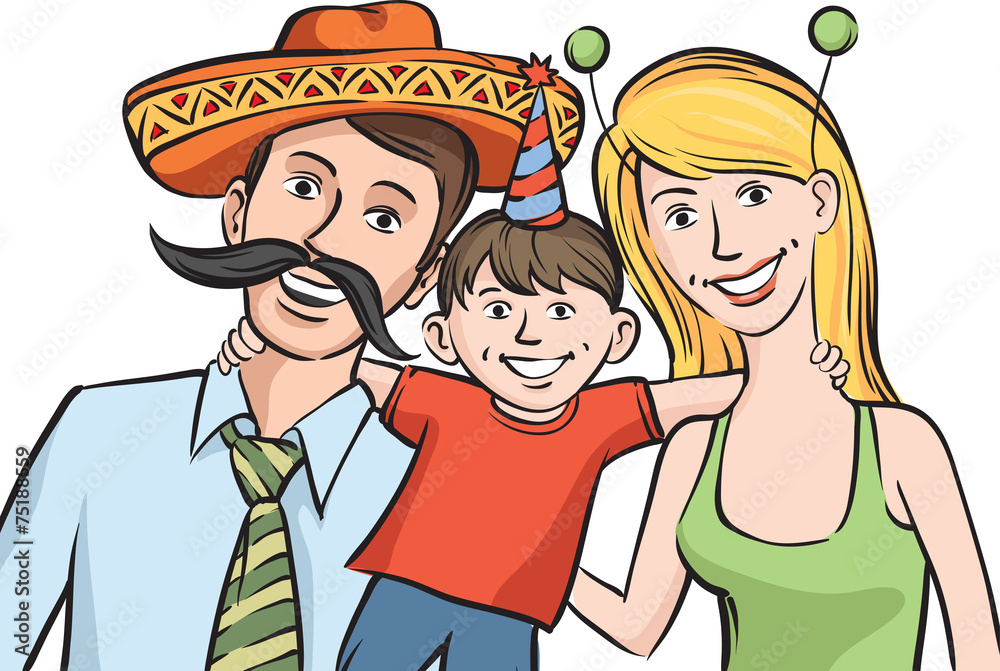 Mexican Family Cartoon