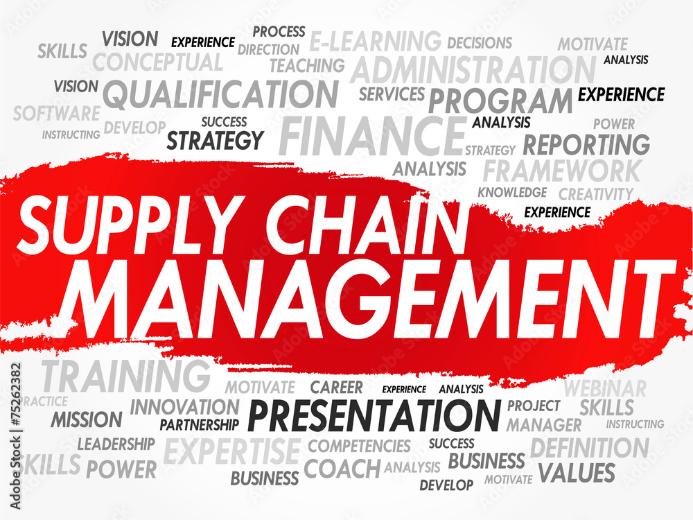 Word cloud of Supply Chain Management related items, vector Stock ...