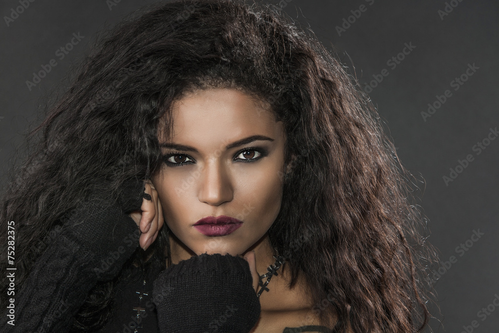 Rocker girl portrait Stock Photo | Adobe Stock