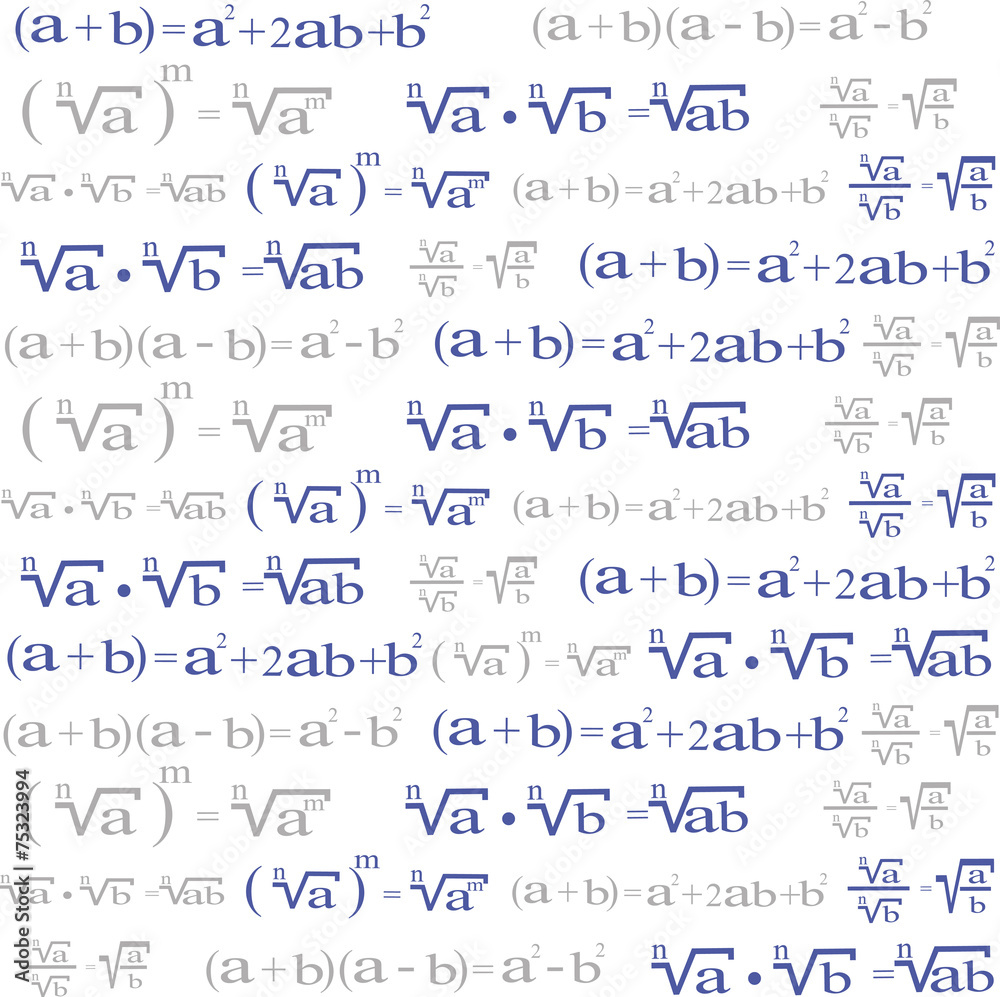 Seamless with algebra symbols for background Stock Vector | Adobe Stock