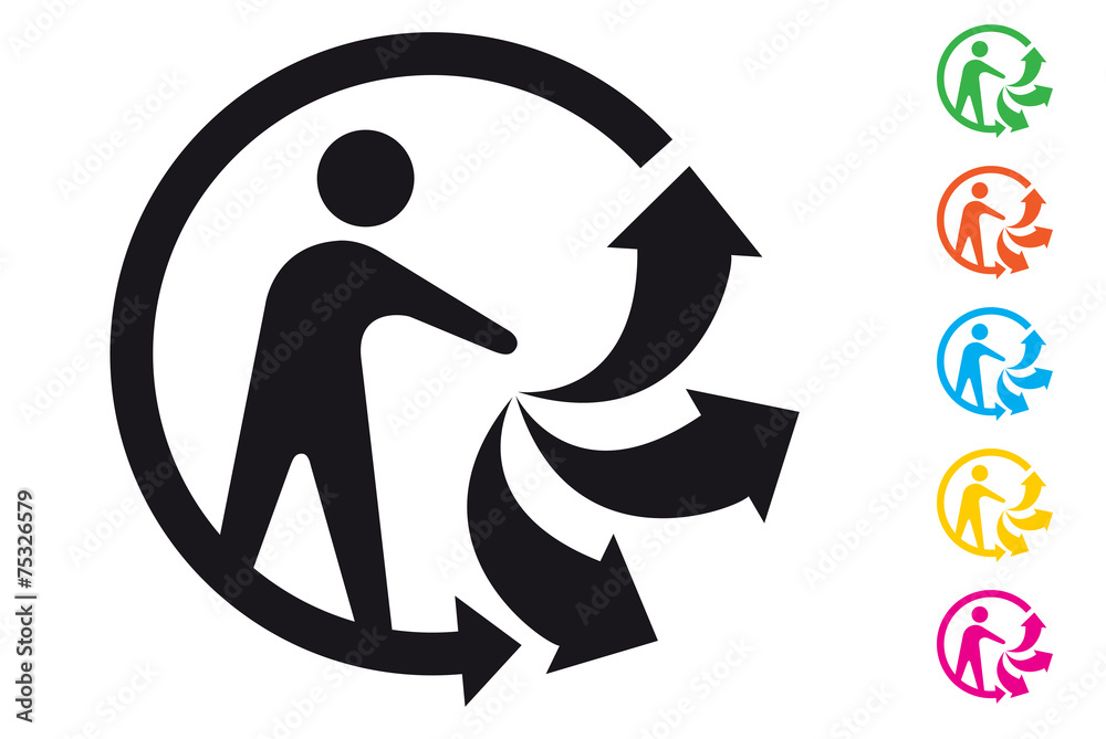 Triman - Logo tri sélectif des déchets Stock Vector | Adobe Stock