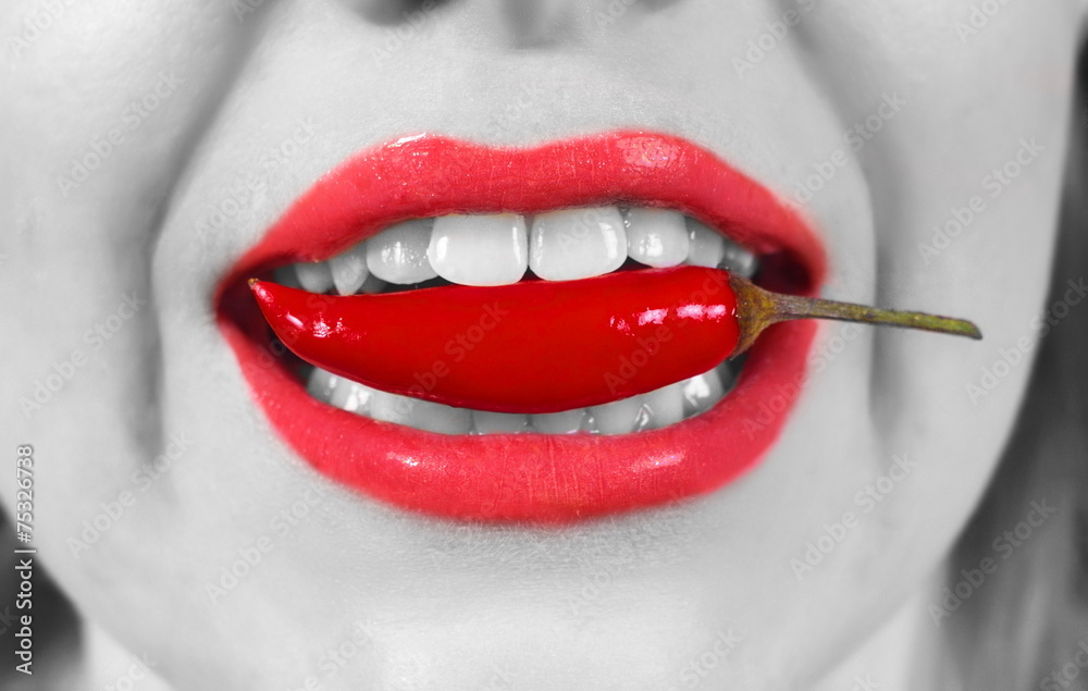 chilli lips Stock-Foto | Adobe Stock