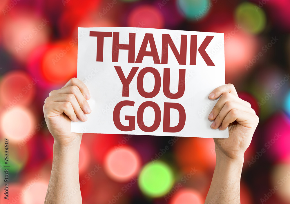 Thank You God card with colorful background Stock Photo | Adobe Stock