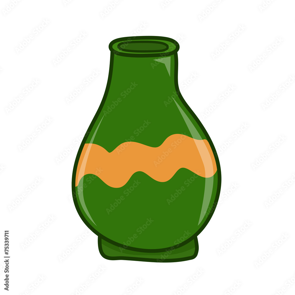 clay jar isolated illustration Stock Vector | Adobe Stock