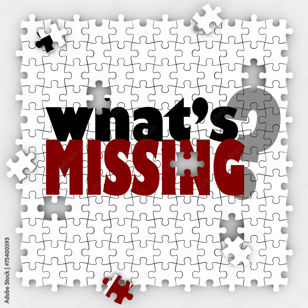 What's Missing Question Words Puzzle Holes Gaps Incomplete Pictu Stock ...