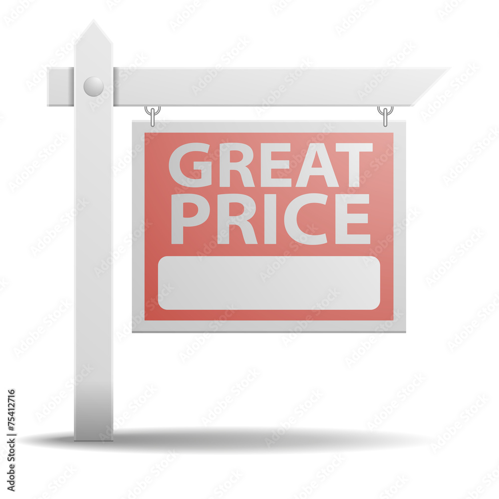 Sign Great Price Stock Vector | Adobe Stock