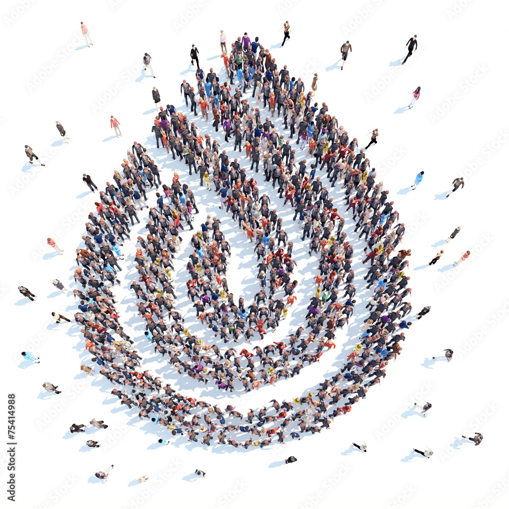 People in the form of an abstract symbol. Stock Illustration | Adobe Stock