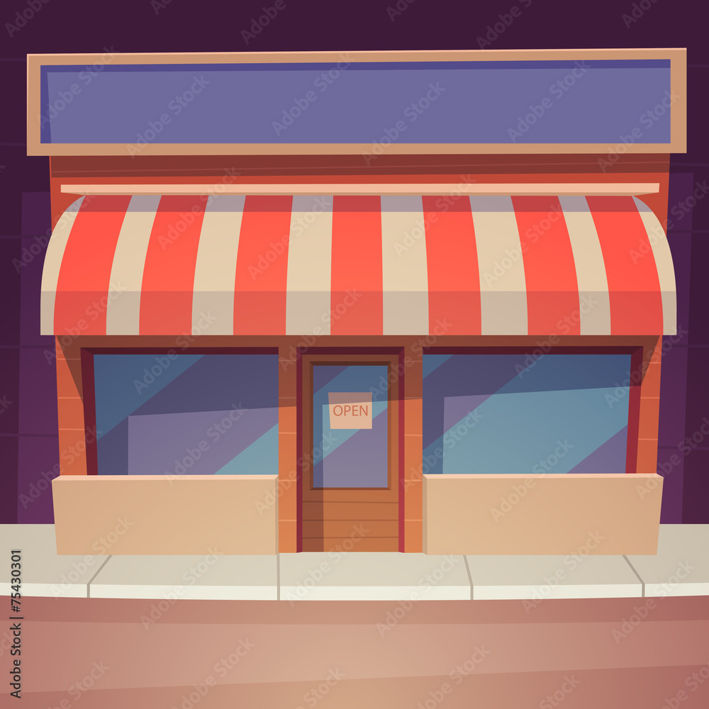 Cartoon Store Stock Vector | Adobe Stock