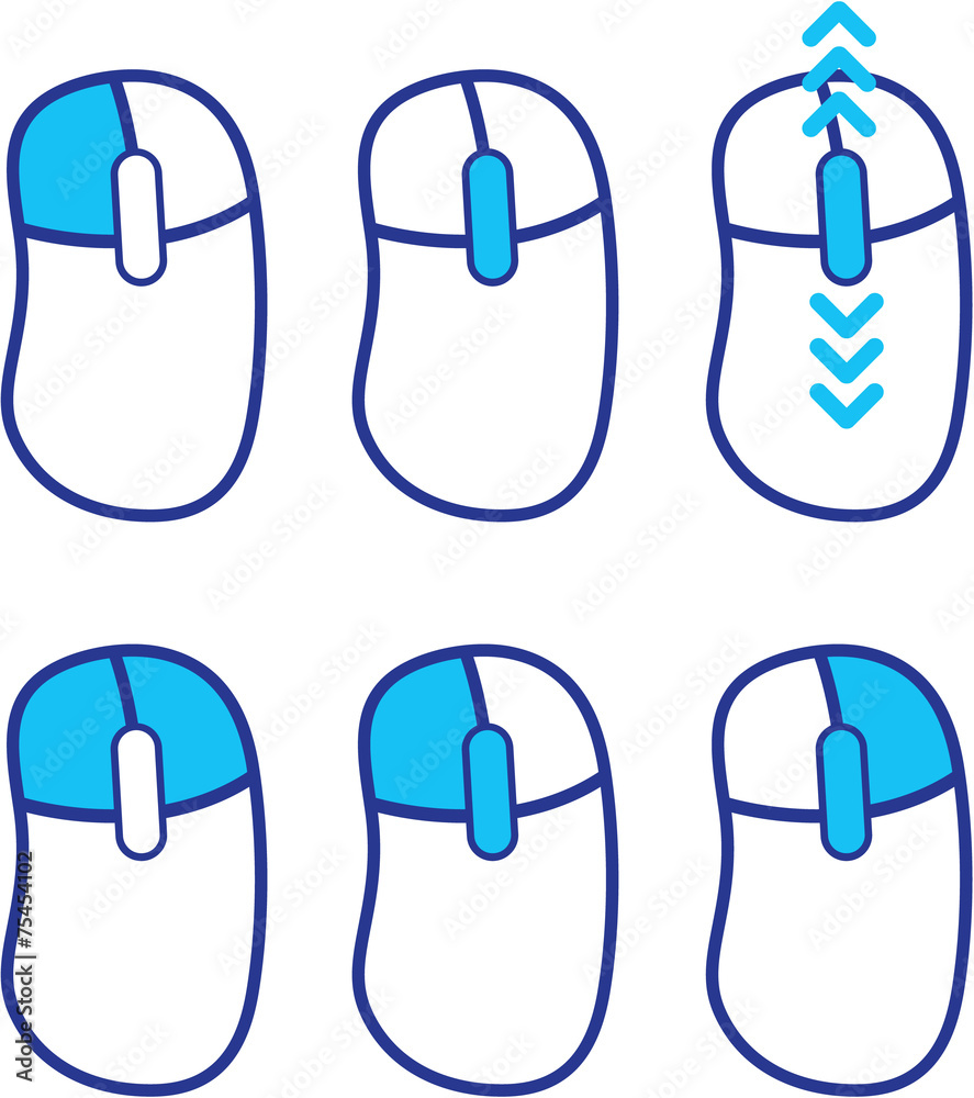 Mouse functions indicated Stock-Vektorgrafik | Adobe Stock Mouse functions indicated Stock-Vektorgrafik | Adobe Stock