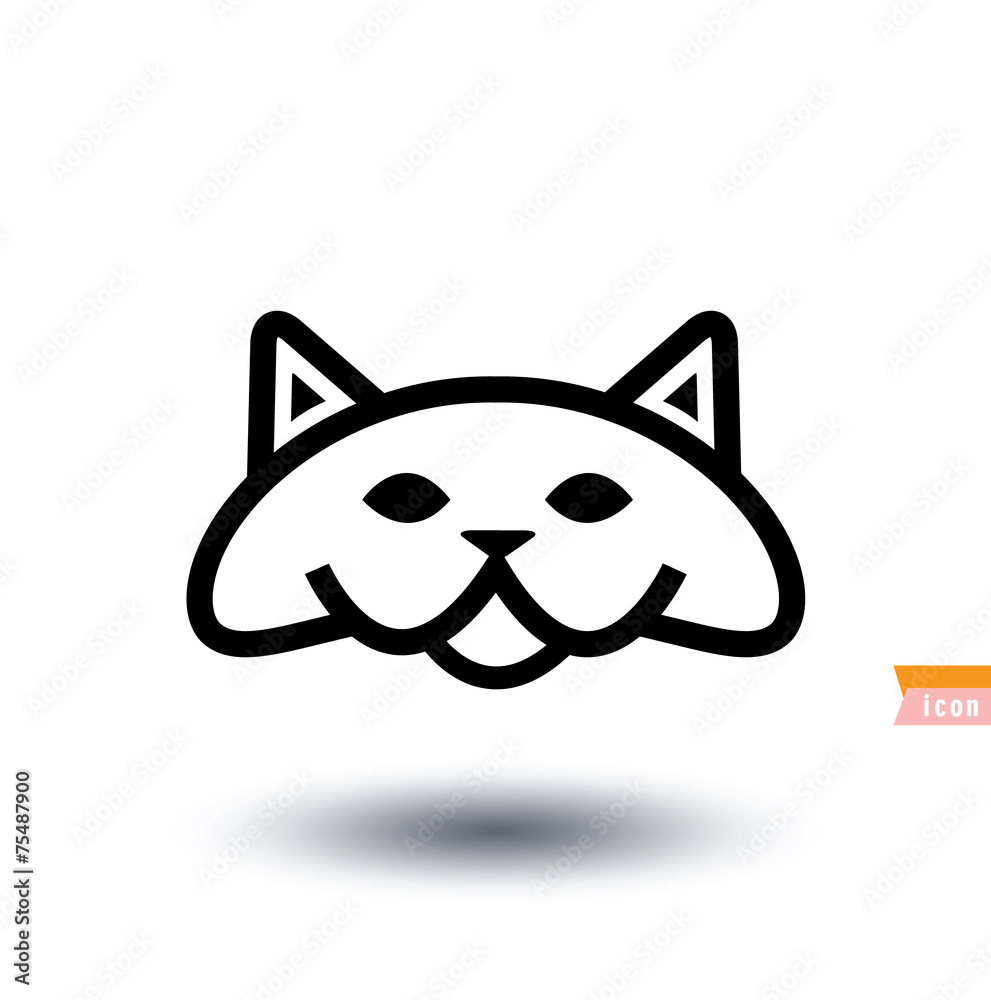 cat icon, vector illustration Stock Vector | Adobe Stock