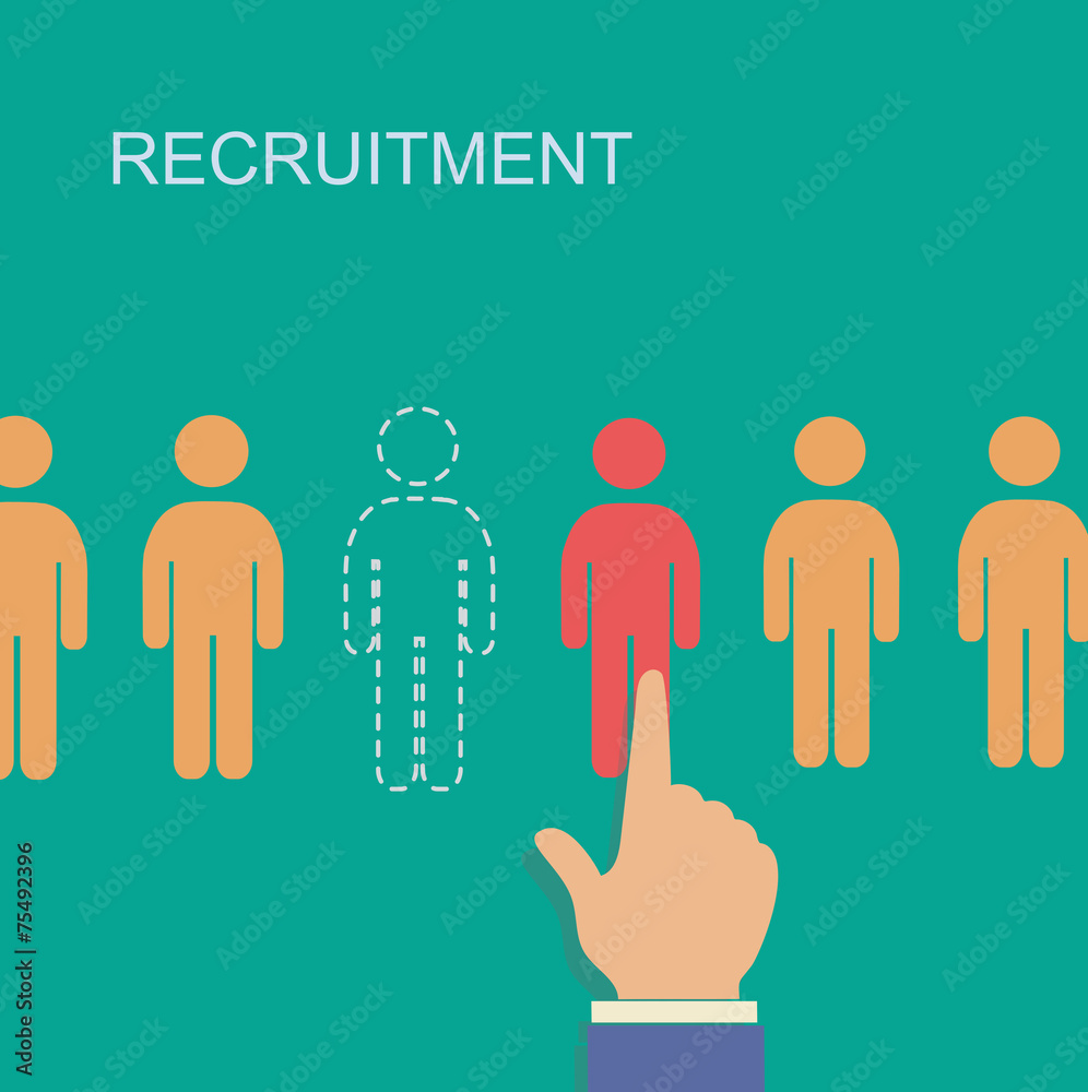 vector recruitment and human resource infographics template with Stock ...