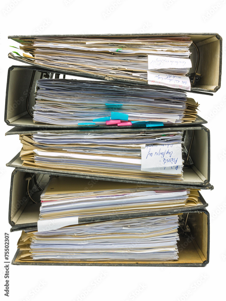 Aktenstapel Stock-Foto | Adobe Stock