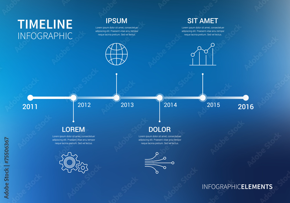 Vector timeline infographic with unfocused background and report Stock ... Vector timeline infographic with unfocused background and report Stock ...