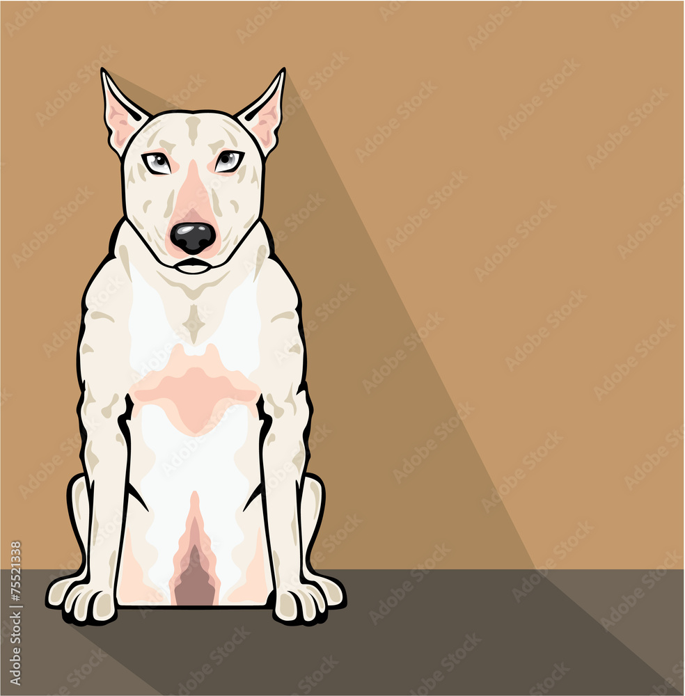 Bull Terrier vector Stock Vector | Adobe Stock