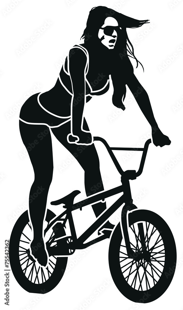 BMX Girl Stock Vector | Adobe Stock