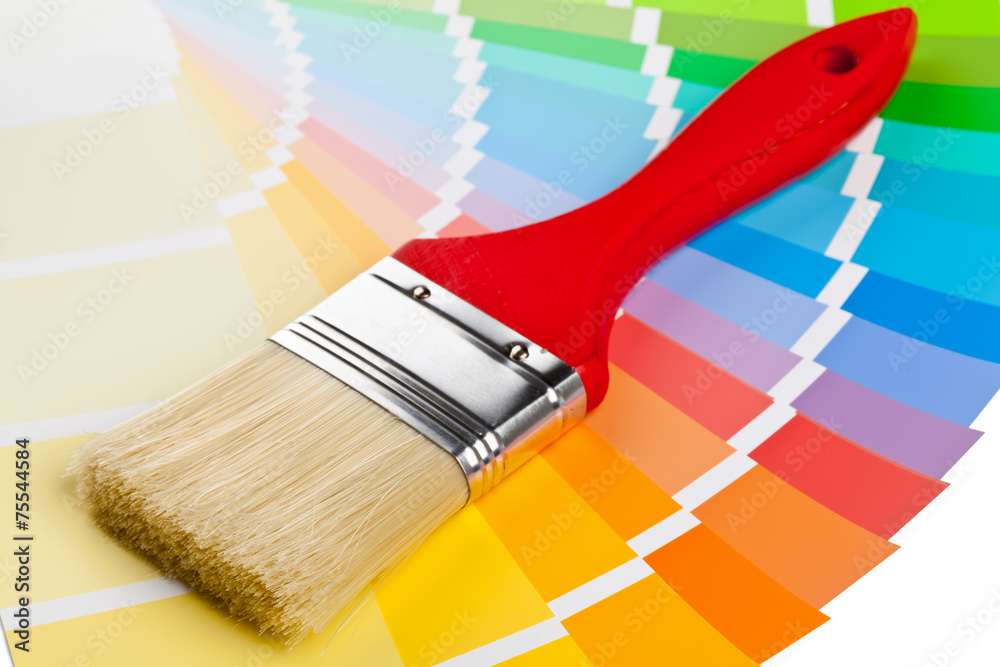 Color chart guide with brush Stock Photo | Adobe Stock