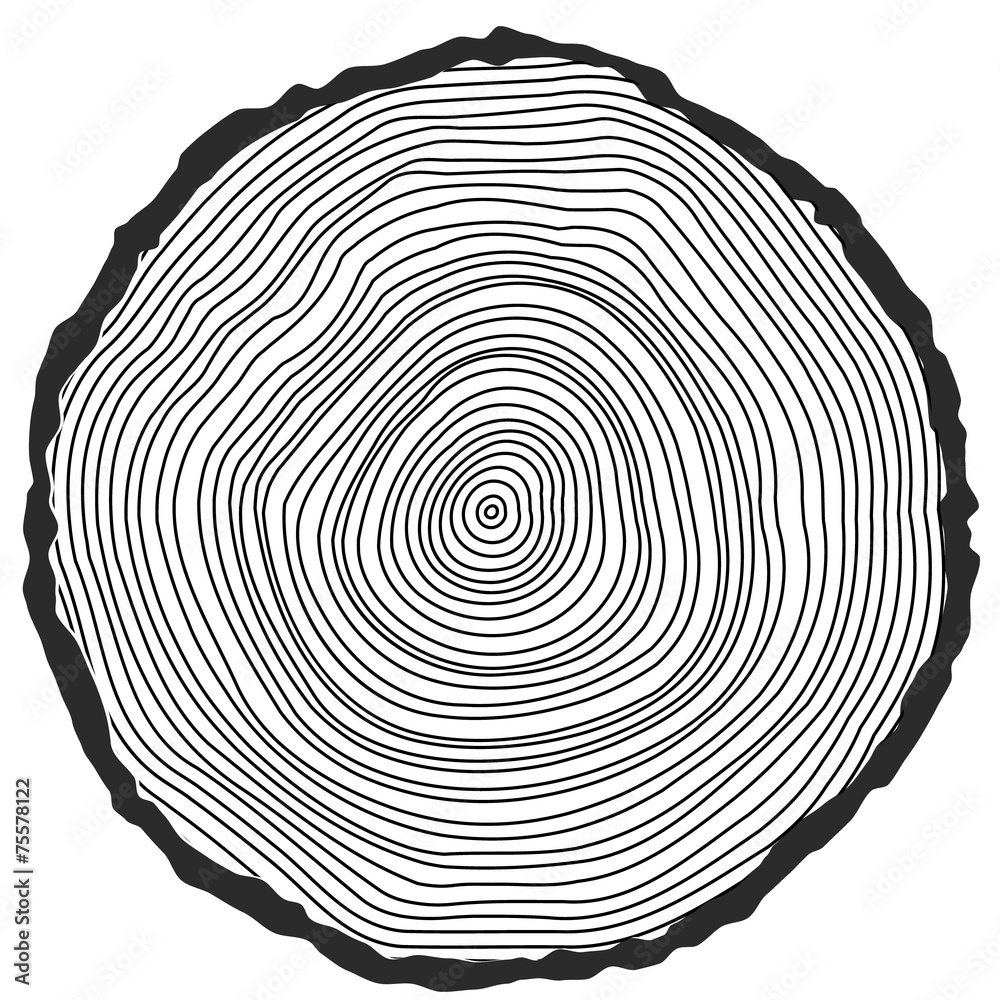 Vector conceptual background with tree-rings. Stock Vector | Adobe Stock