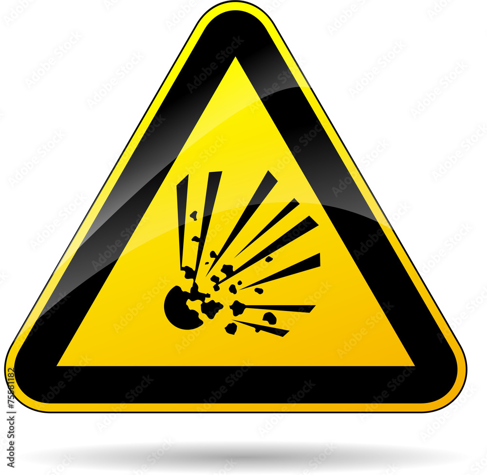 explosive sign Stock Vector | Adobe Stock