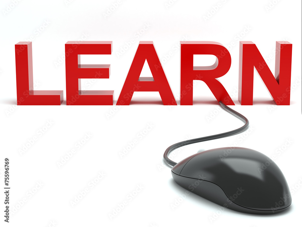 Learn connected to a computer mouse Stock Illustration | Adobe Stock