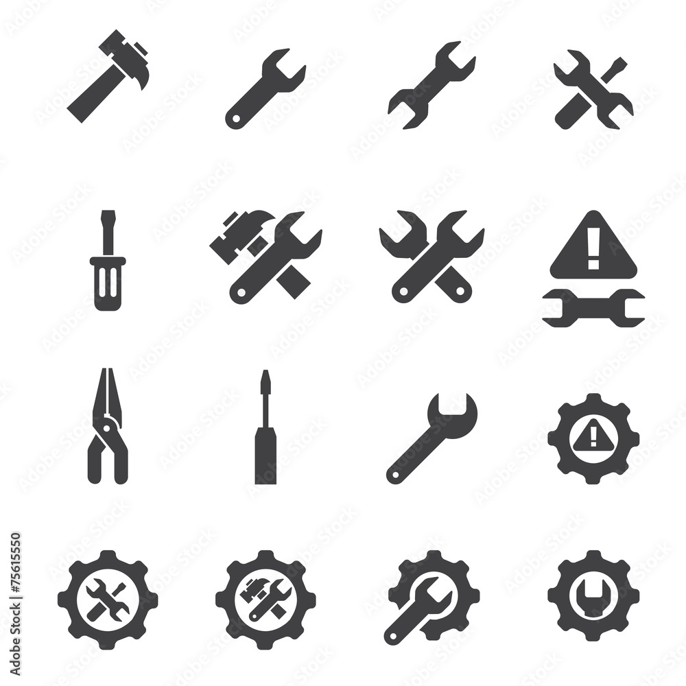 tool icon set Stock Vector | Adobe Stock