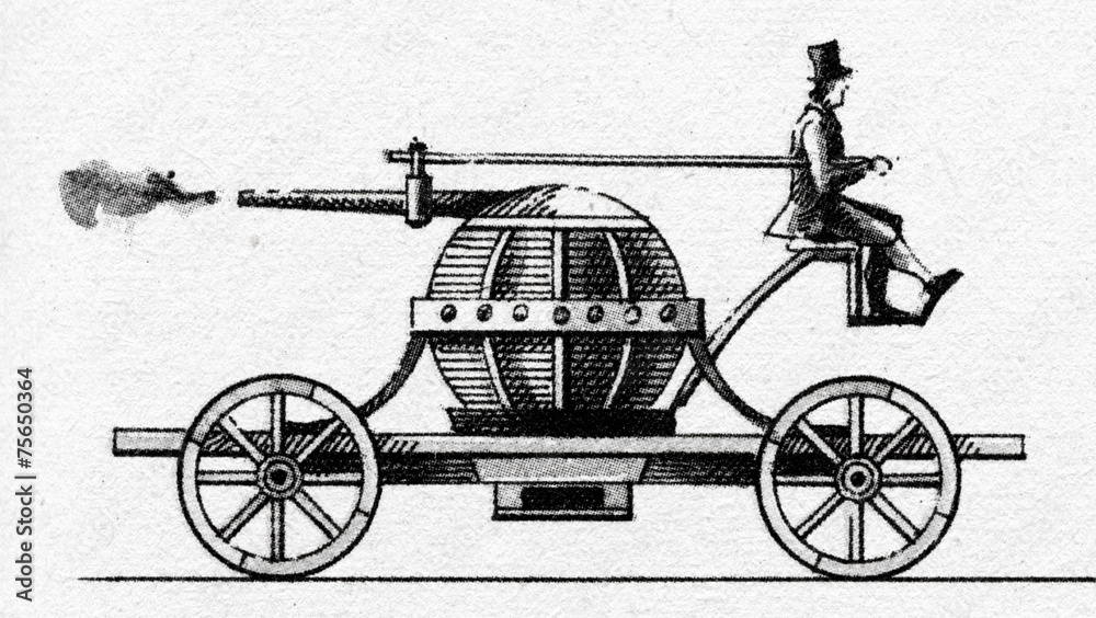 Newton's steam wagon Stock Photo | Adobe Stock