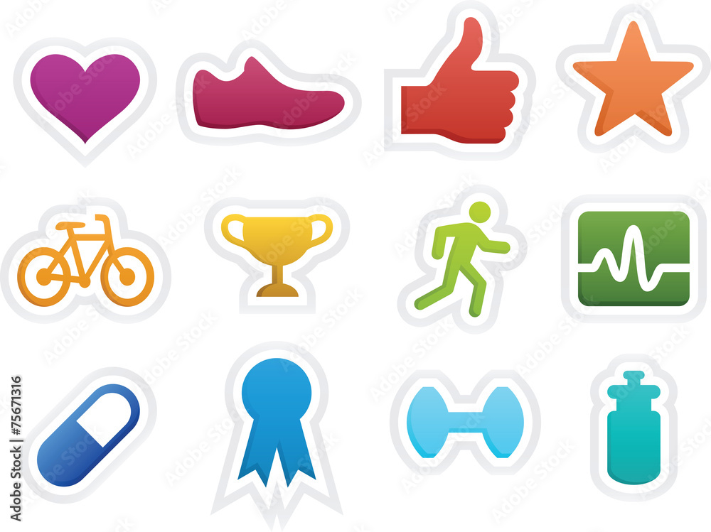 Exercise Symbols Stock Vector | Adobe Stock
