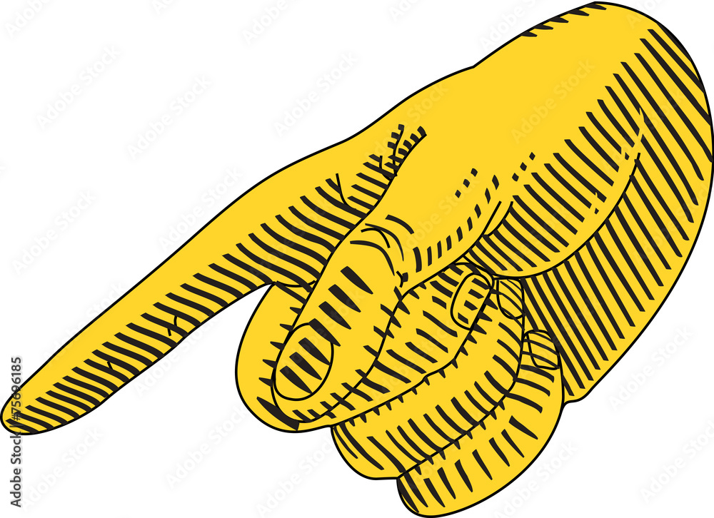 Finger Pointing Stock Vector | Adobe Stock