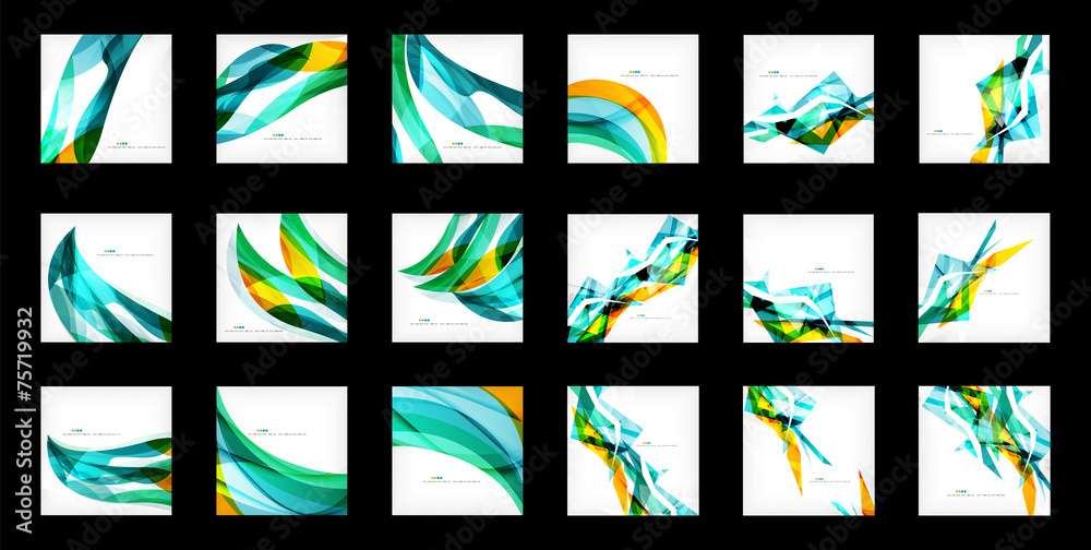 Large set of abstract backgrounds Stock Vector | Adobe Stock
