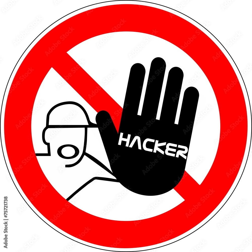 150108-Hacker_Stop_Warnung_Achtung_Piktogramm Stock Vector | Adobe Stock