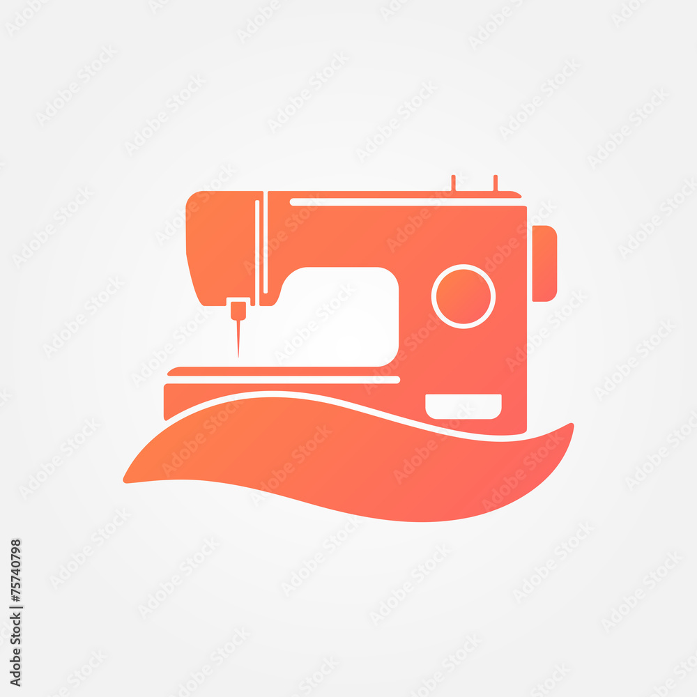 Sewing Machine Logo - vector symbol Stock Vector | Adobe Stock