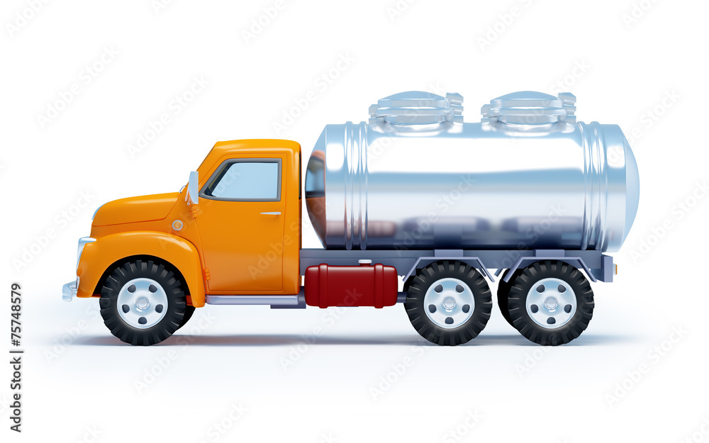 cartoon tanker truck side Stock Illustration | Adobe Stock