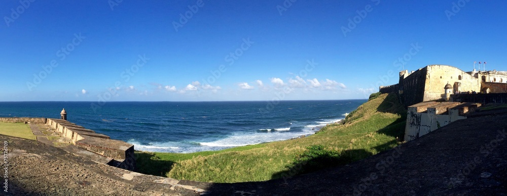Ocean view from old San Juan Puerto Rico Stock Photo | Adobe Stock