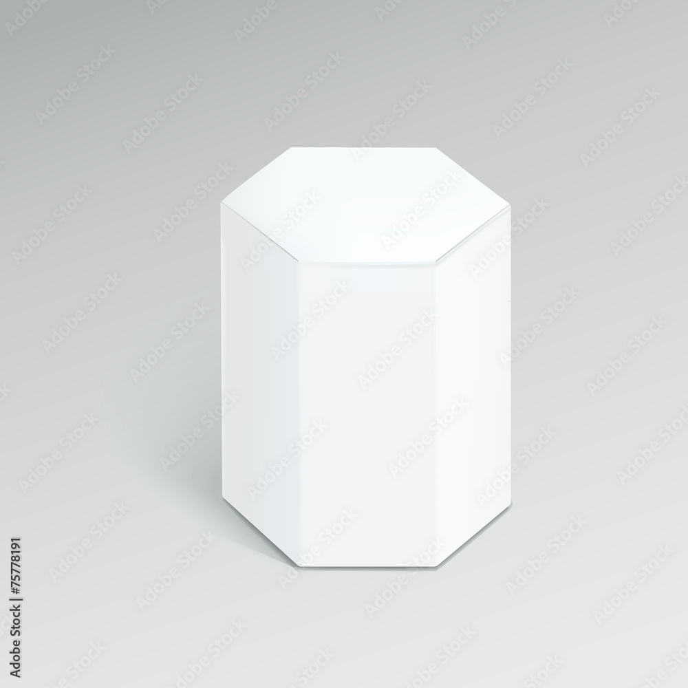 hexagonal modern box Stock Vector | Adobe Stock