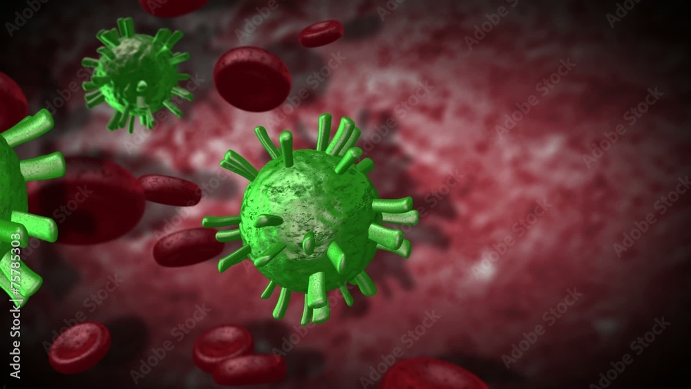 HIV - AIDS and blood cells animation Stock Video | Adobe Stock