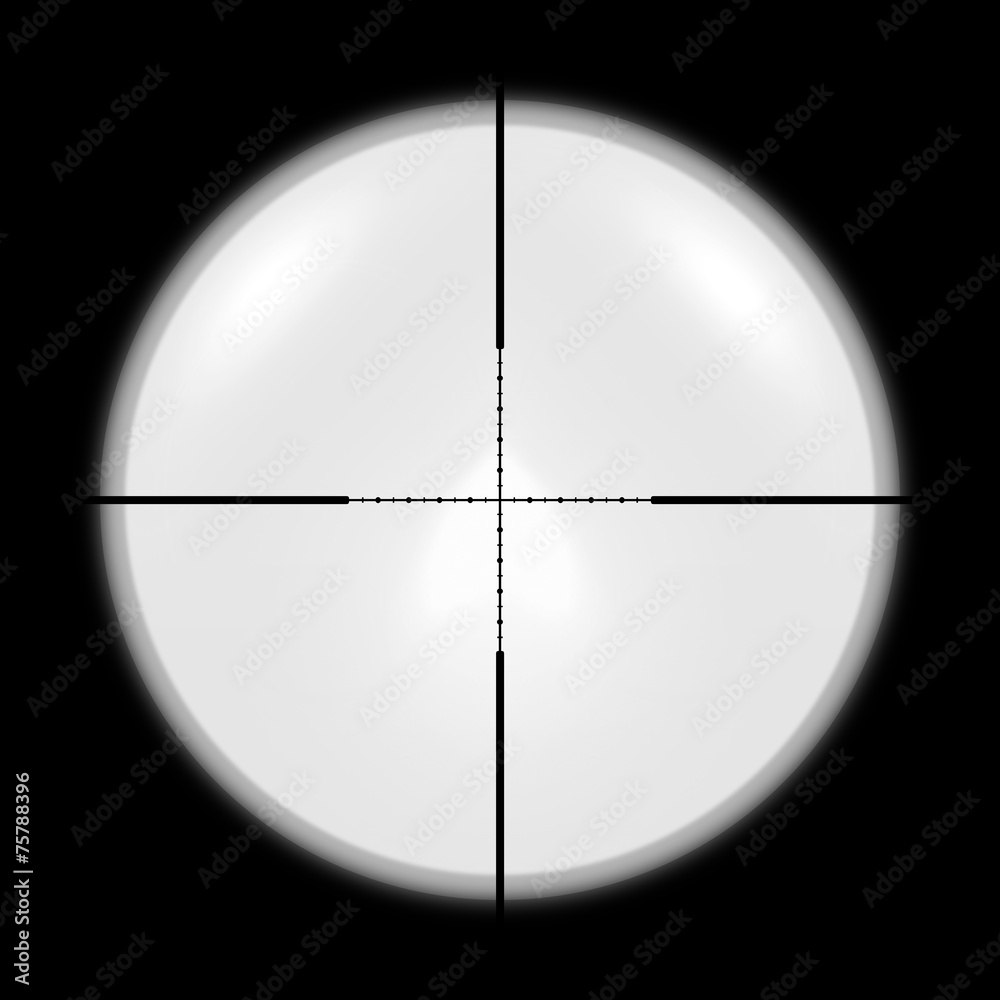 Sniper scope hunter isolated on white background. Stock Illustration ...