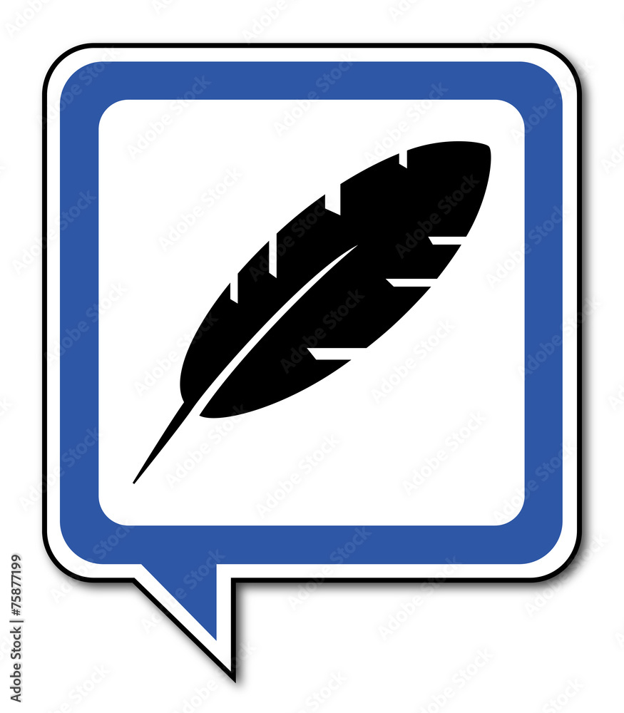 Logo plume. Stock Vector | Adobe Stock