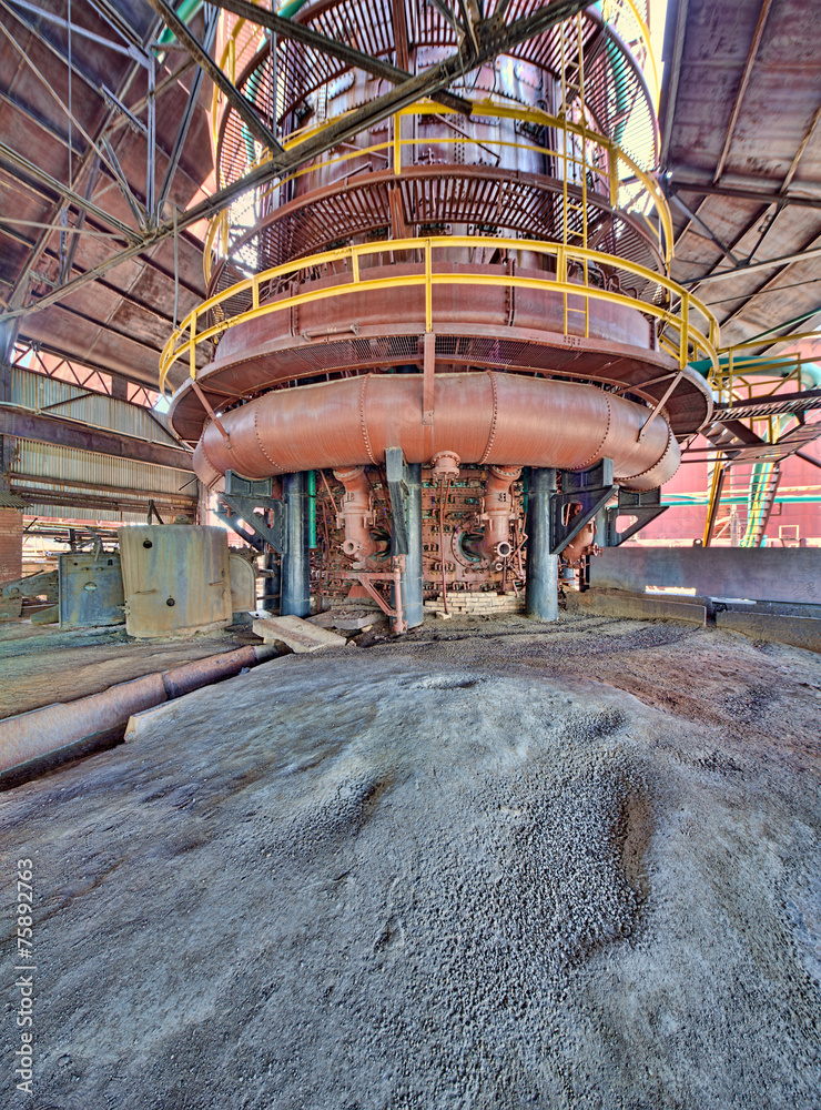 Used to create pig iron, this blast furnace is a massive structure ...
