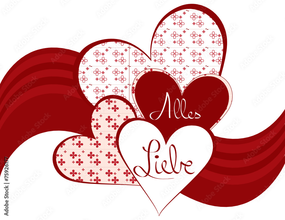 Alles Liebe Stock-Vektorgrafik | Adobe Stock
