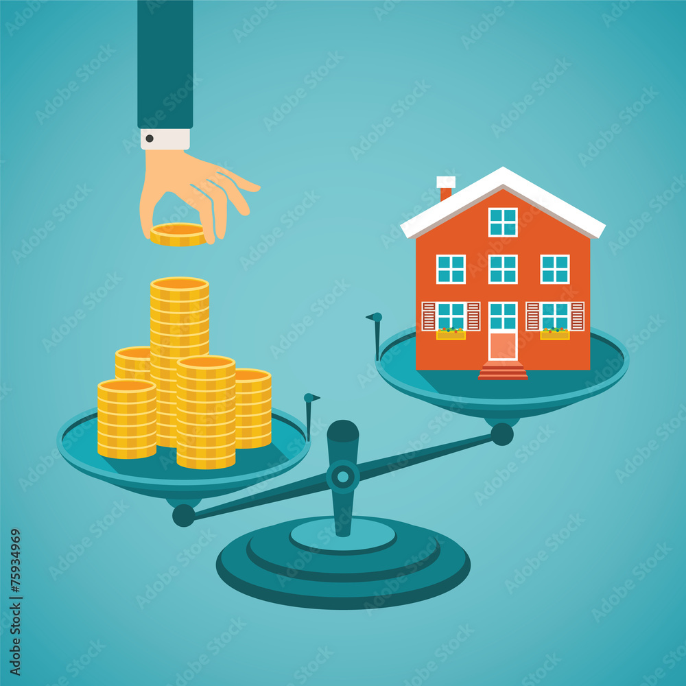 Vector concept of investment in real estate Stock Vector | Adobe Stock