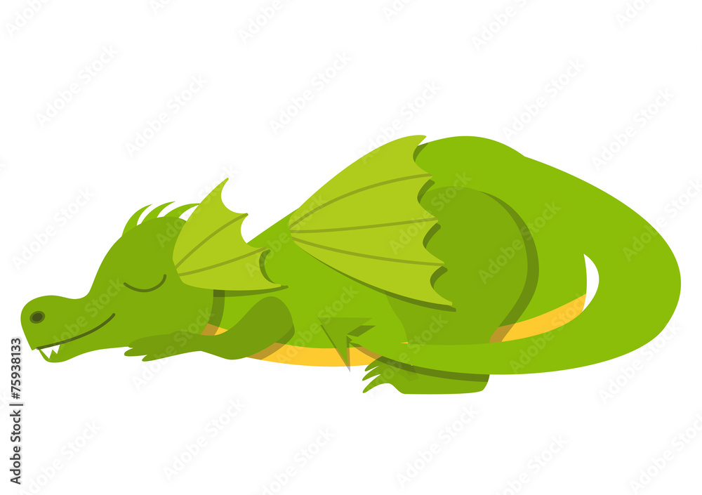 Sleeping dragon Stock Vector | Adobe Stock