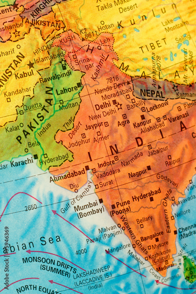 map of India Stock Photo | Adobe Stock