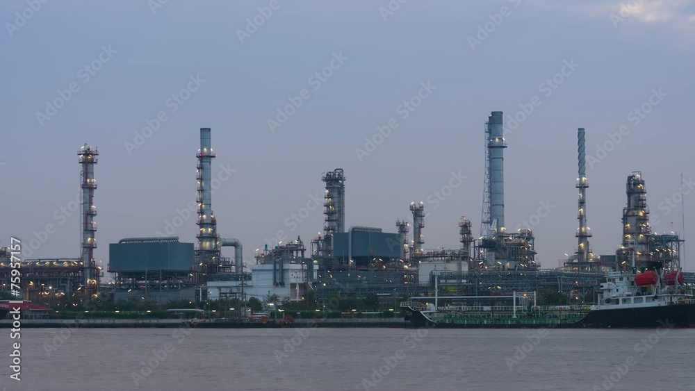 oil gas petroleum refinery timelapse Stock Video | Adobe Stock