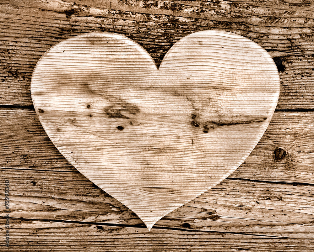 cœur en bois Stock Photo | Adobe Stock