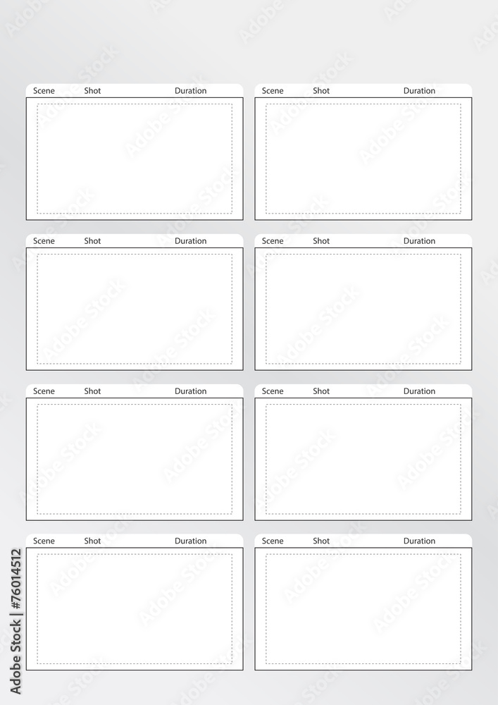 storyboard template vertical x8 vector de Stock | Adobe Stock