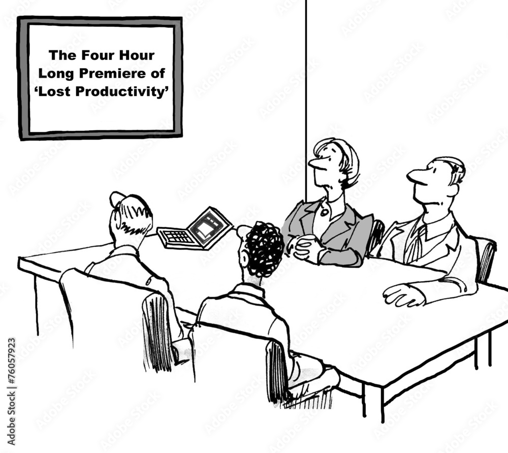 Lost Productivity at Work Stock Illustration | Adobe Stock