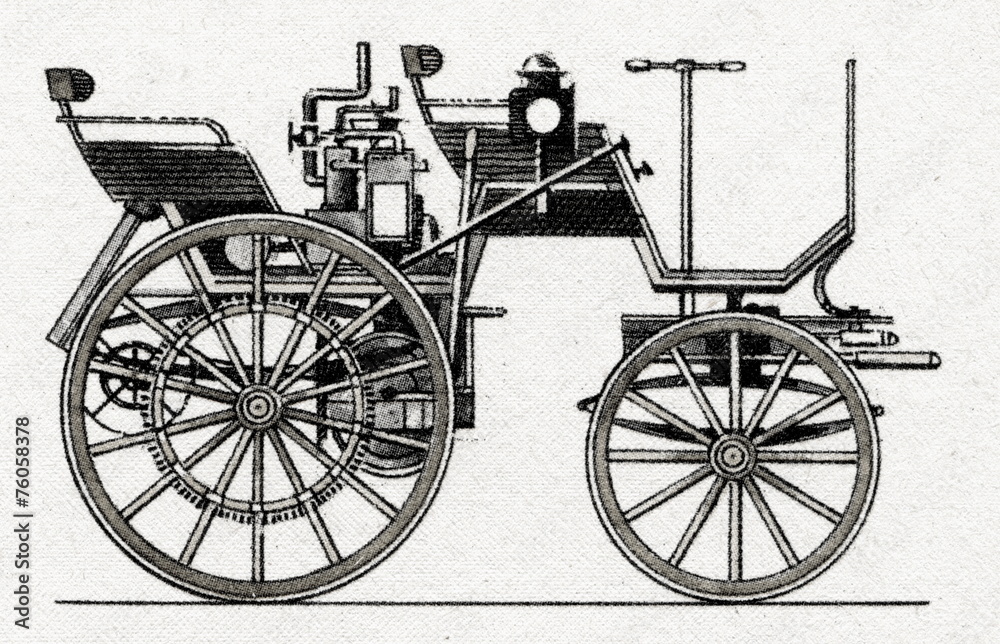Daimler Motorized Carriage, 1886 Stock Photo | Adobe Stock