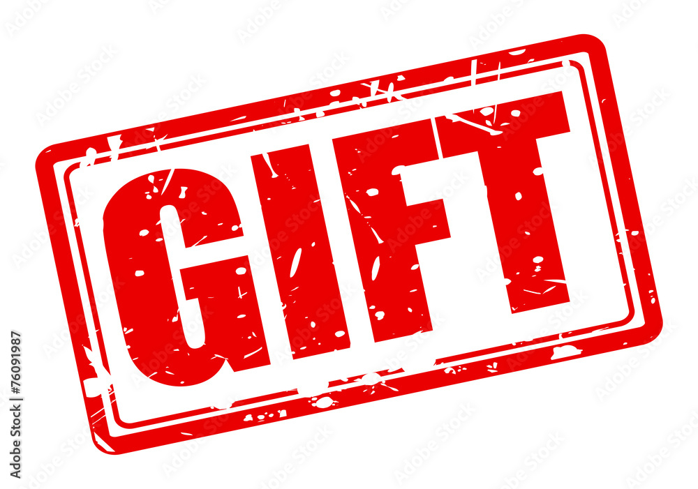 Gift red stamp text Stock Vector | Adobe Stock