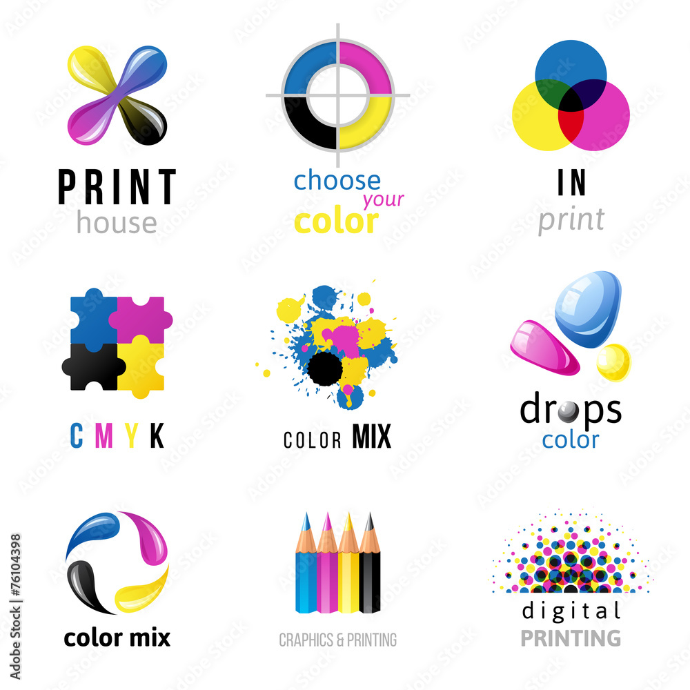CMYK logo templates vector de Stock | Adobe Stock