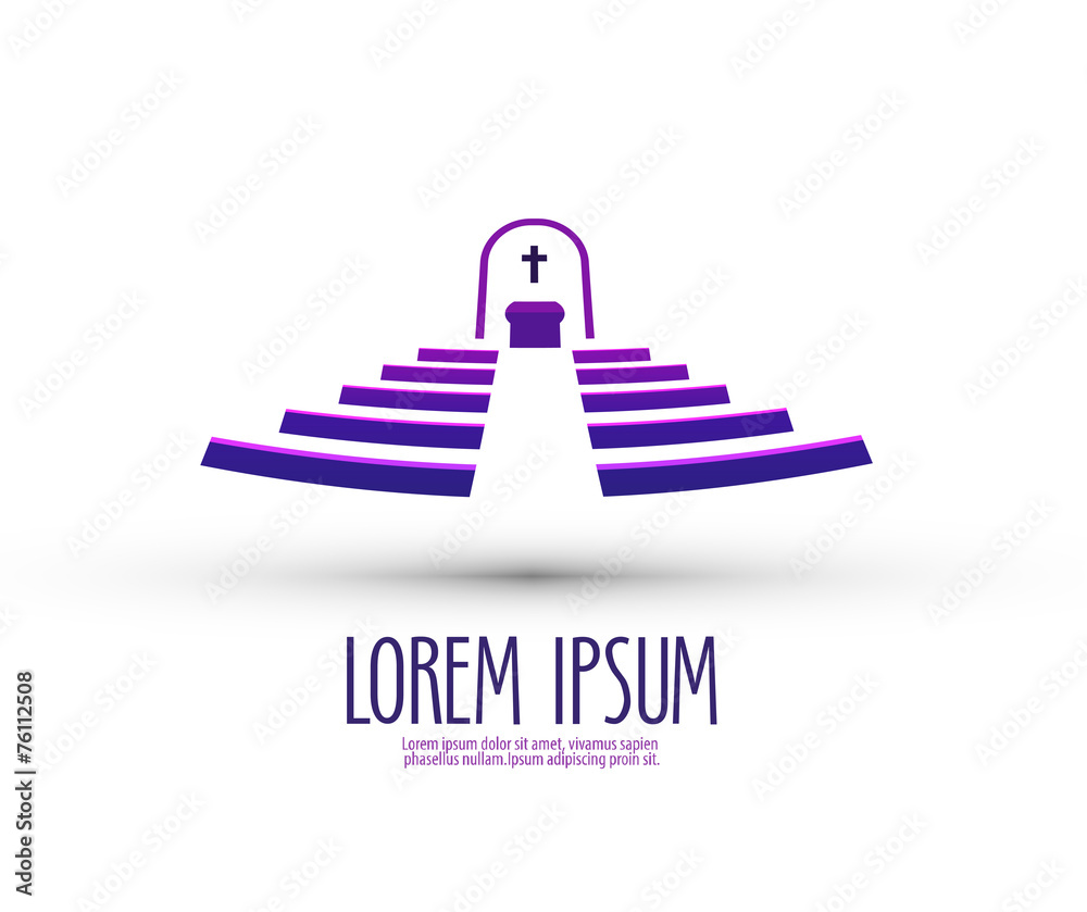 religion vector logo design template. church or sanctuary icon. Stock ...